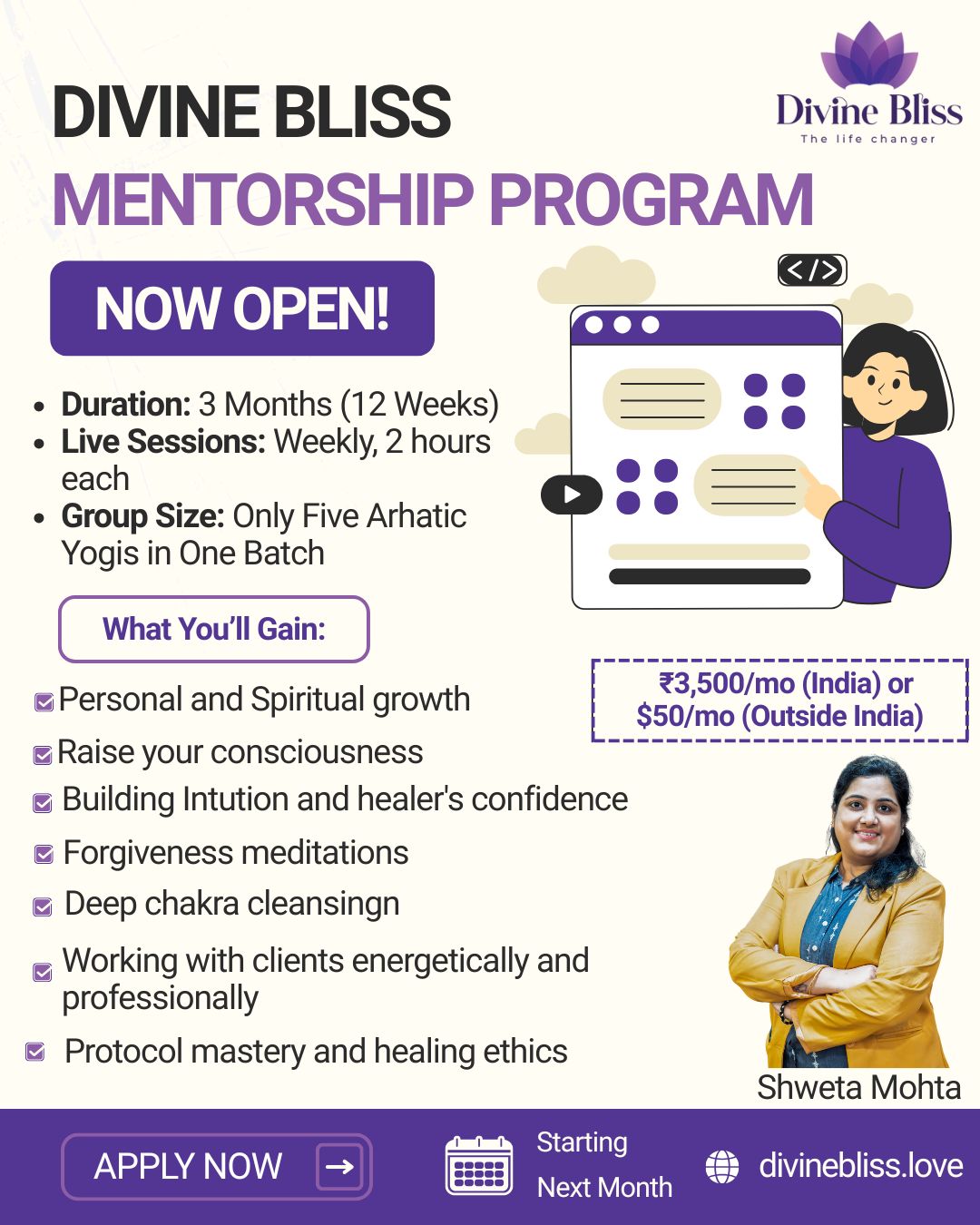 Divine Bliss Mentorship Program For Pranic Healers